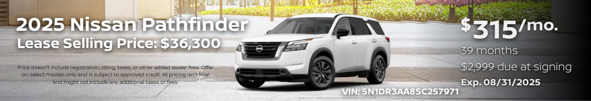 New Nissan Pathfinder For Sale Near Weston, FL